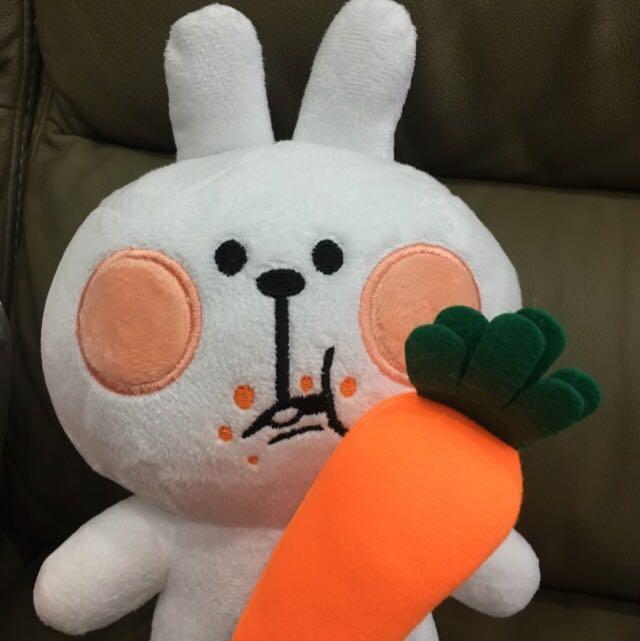 Spoiled Rabbit Smile Person Plushie Soft Toys Dolls Telegram Line ...