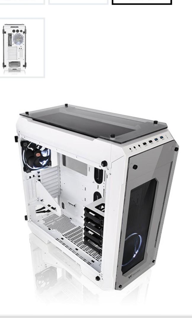 Thermaltake View 71 Snow Edition Tempered Glass Full Tower PC Gaming ...