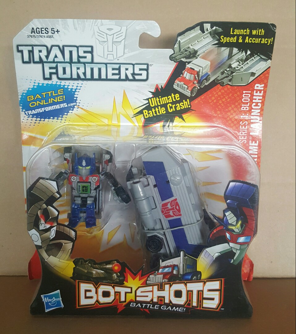 HASBRO Transformers Bot Shots Battle Game Optimus Prime Launcher Series ...
