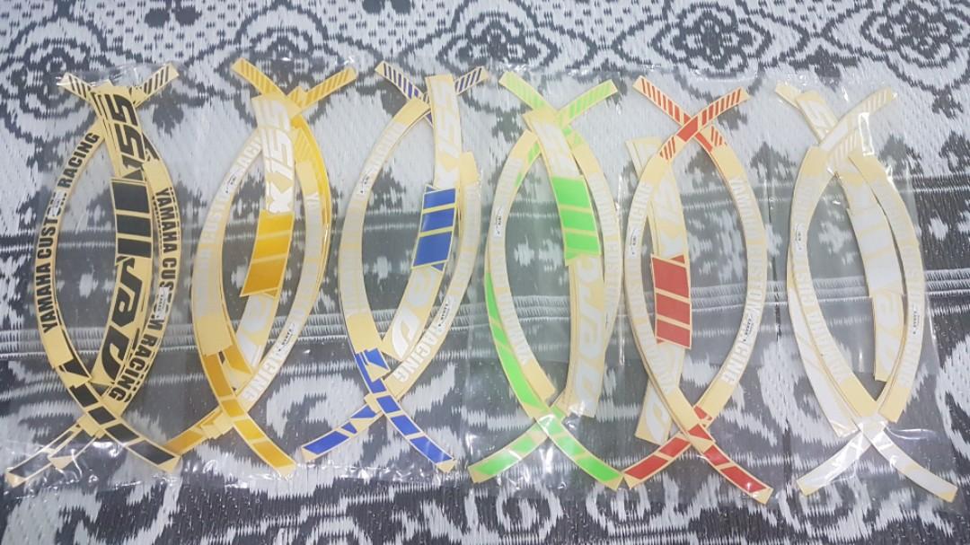 Yamaha Aerox GDR 155 Rim Sticker, Motorcycles, Motorcycle Accessories ...