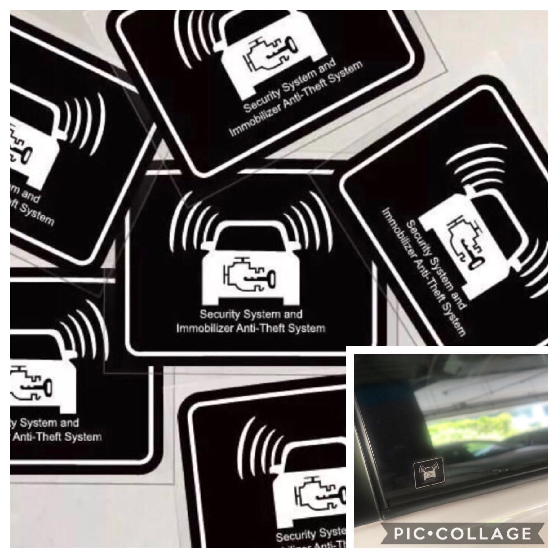 Anti-Theft Security System & Engine Immobilizer Sticker, Everything ...