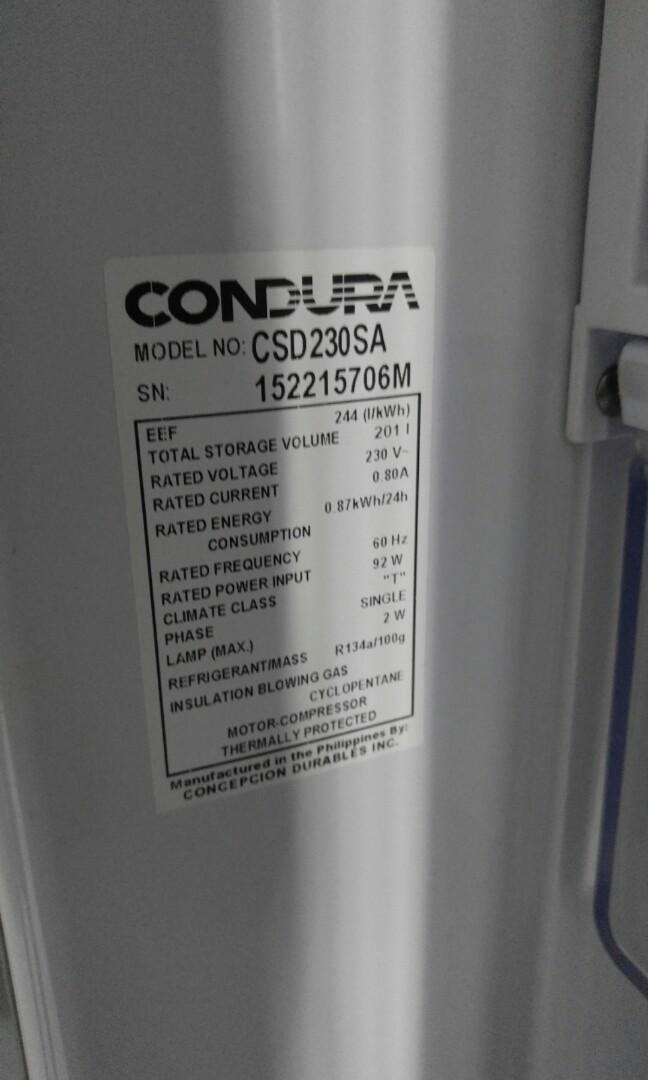 Condura Single Door Refrigerator, TV & Home Appliances, Kitchen ...