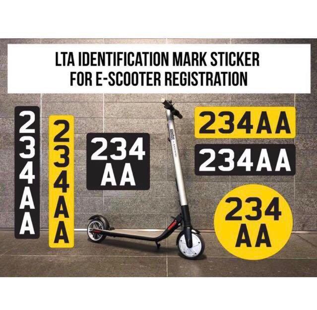 E-scooter Identification Mark Sticker (LTA Compliant), Sports Equipment ...