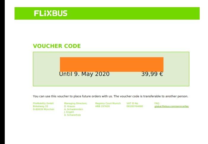 Flixbus Voucher, Tickets & Vouchers, Vouchers on Carousell