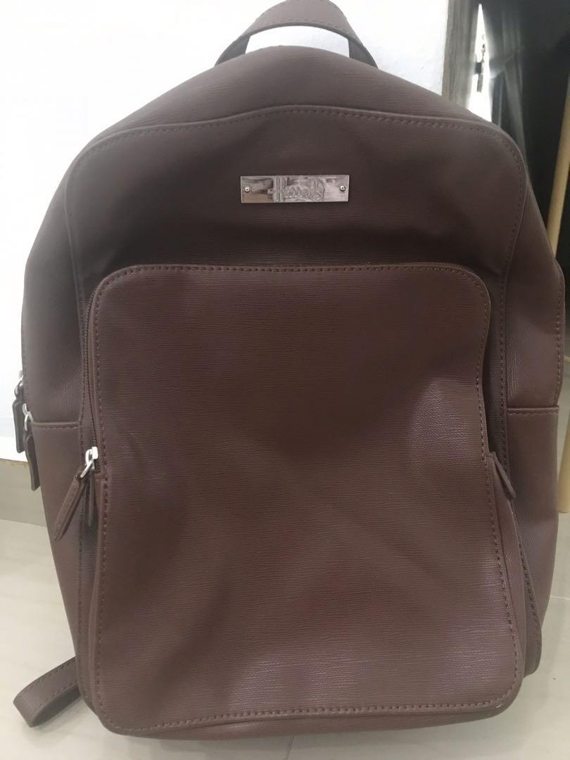 Harrods Brown Backpack, Women's Fashion, Bags & Wallets, Backpacks on ...