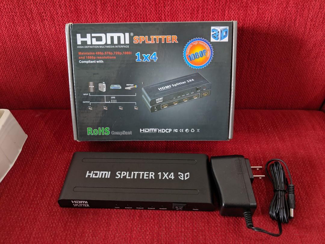 HDMI hub, 1 input, 4 output, Computers & Tech, Parts & Accessories ...