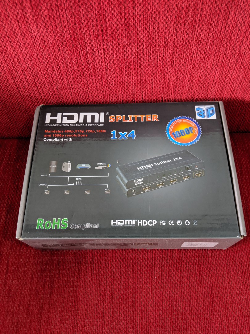 HDMI hub, 1 input, 4 output, Computers & Tech, Parts & Accessories ...