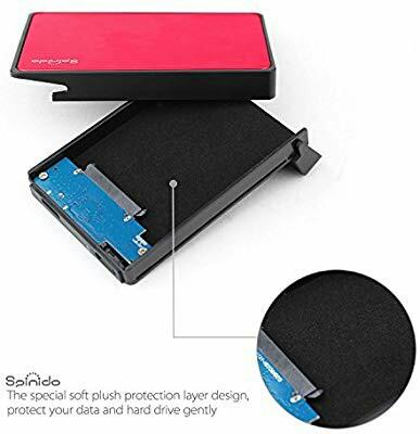 (M449) Spinido Aluminum Hard Disk Enclosure Support UASP SATA III USB 3 ...