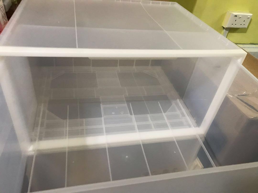 MUJI polypropylene storage box wide L, Furniture & Home Living, Home ...
