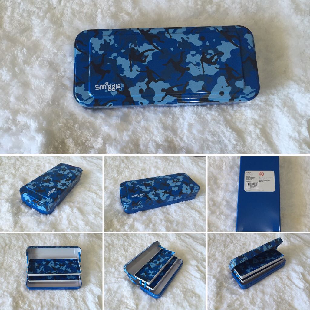 Smiggle 2-tray Tin Pencil Case Set, Babies & Kids, Baby Nursery & Kids ...