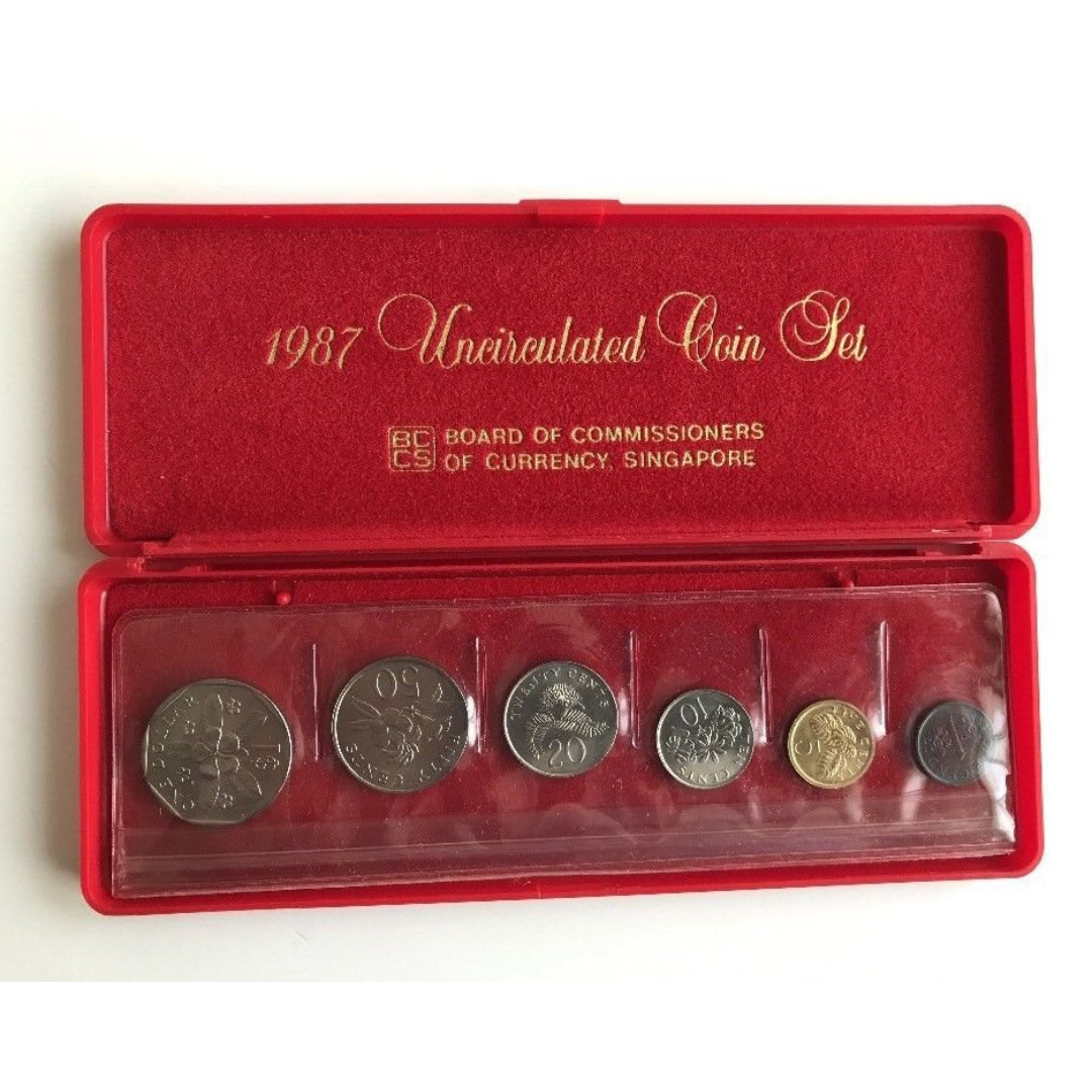 VINTAGE HIGHLY COLLECTABLES 1987 Singapore Uncirculated Coin Set ...