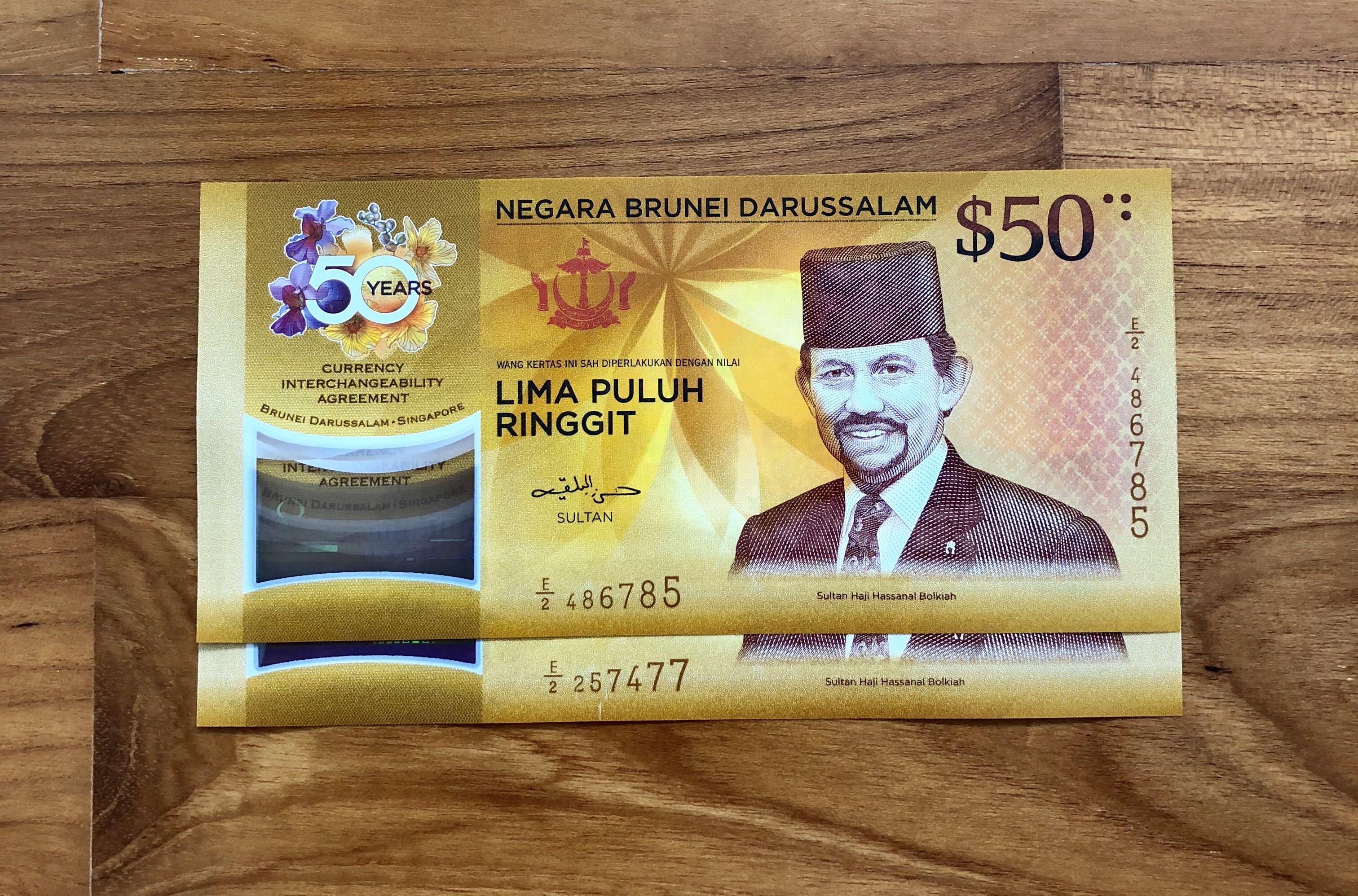 50 YEARS ANNIVERSARY CIA Singapore Brunei Commemorative Note, Hobbies ...