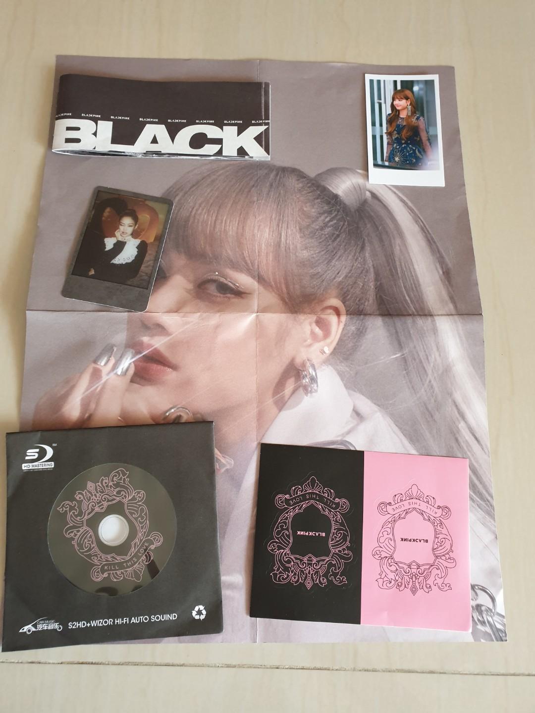 Blackpink's Lisa poster + CD , jennie polariod and sticker set ...