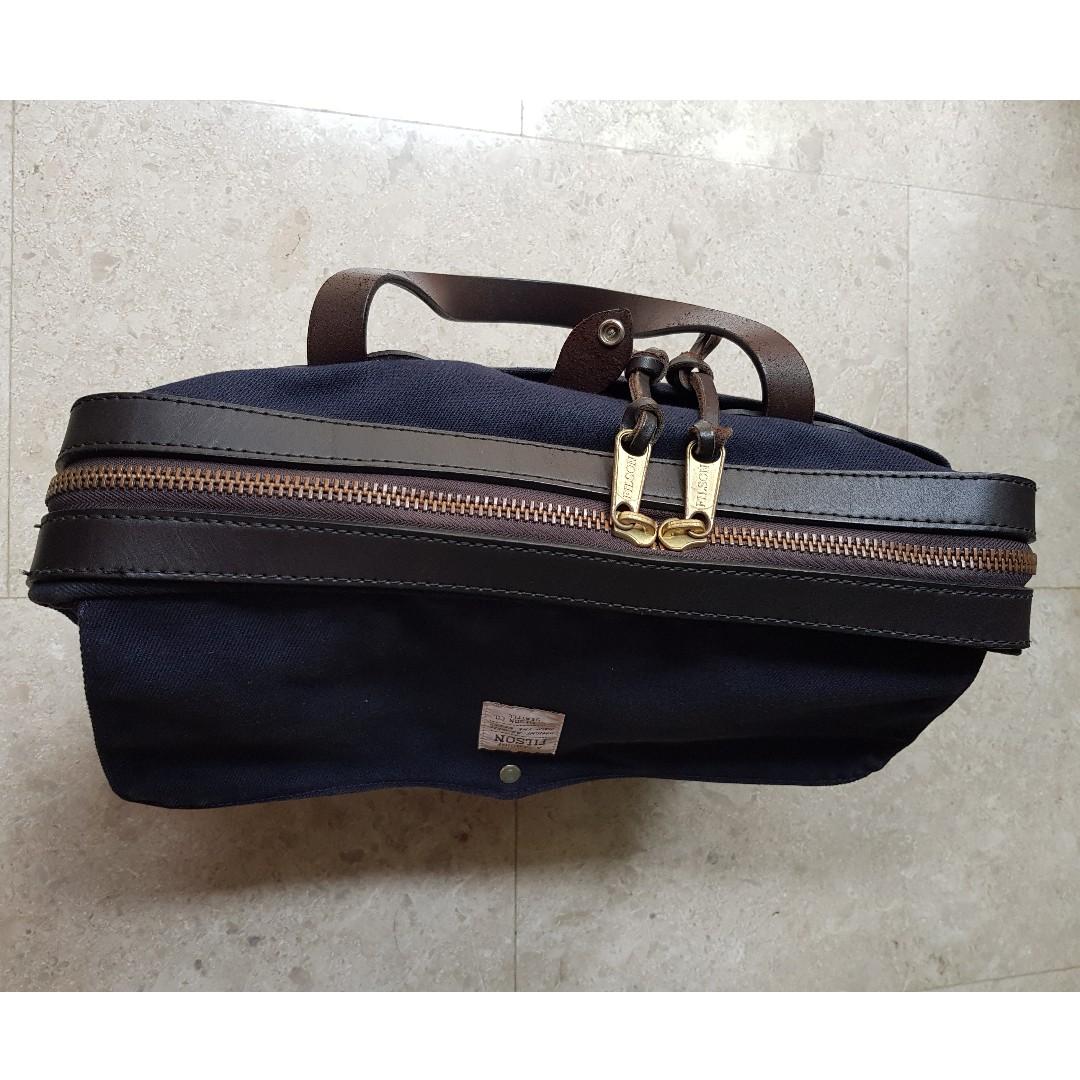 Filson Original Briefcase (Navy), Men's Fashion, Bags, Briefcases on ...