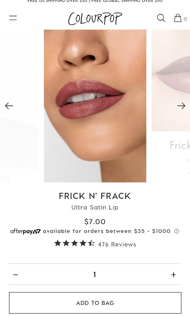 Frick n frack Ultra satin lipstick Colourpop, Beauty & Personal Care ...