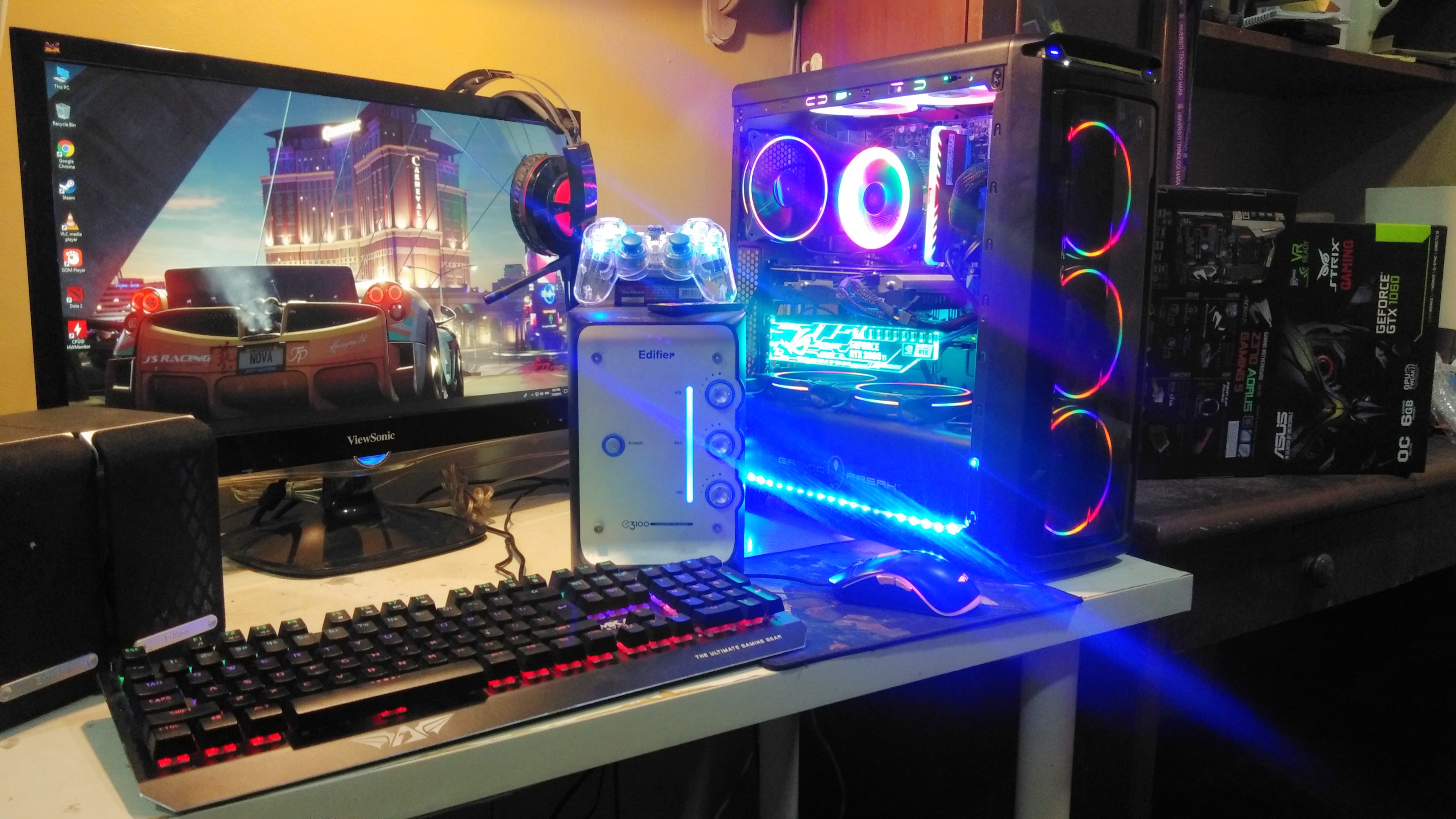 FULLSET i7 PC Gaming Design | WiFi | Nvidia GTX1050Ti 4GB + 12GB RAM ...
