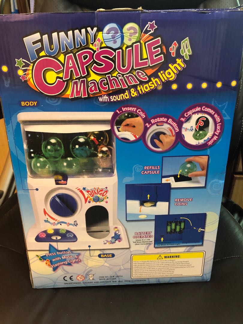 Funny Capsule Machine with sounds n flash light (New), Hobbies & Toys ...