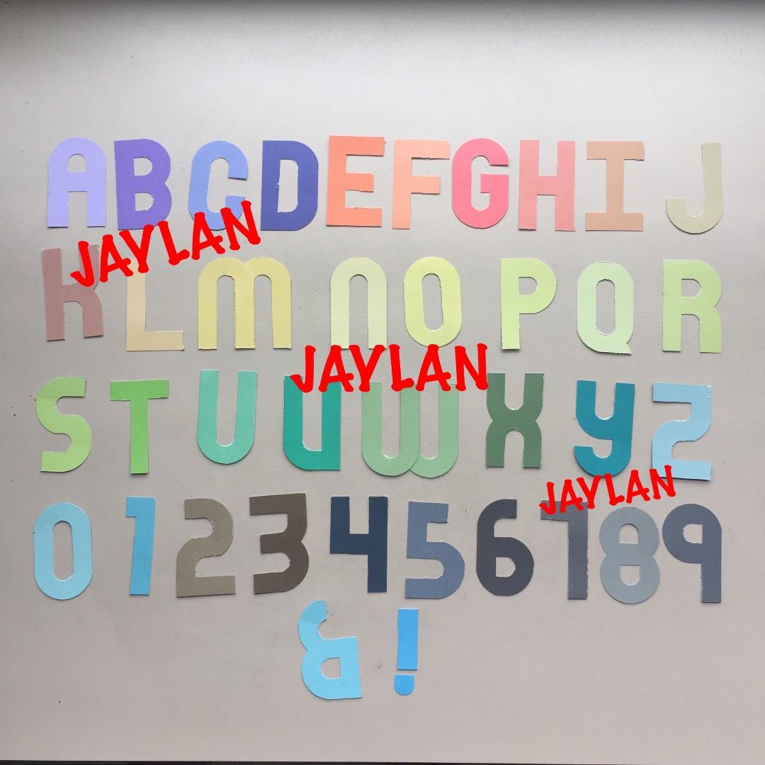 Hand crafted paper Alphabet and Numbers for Scrapbook or DIY, Hobbies ...