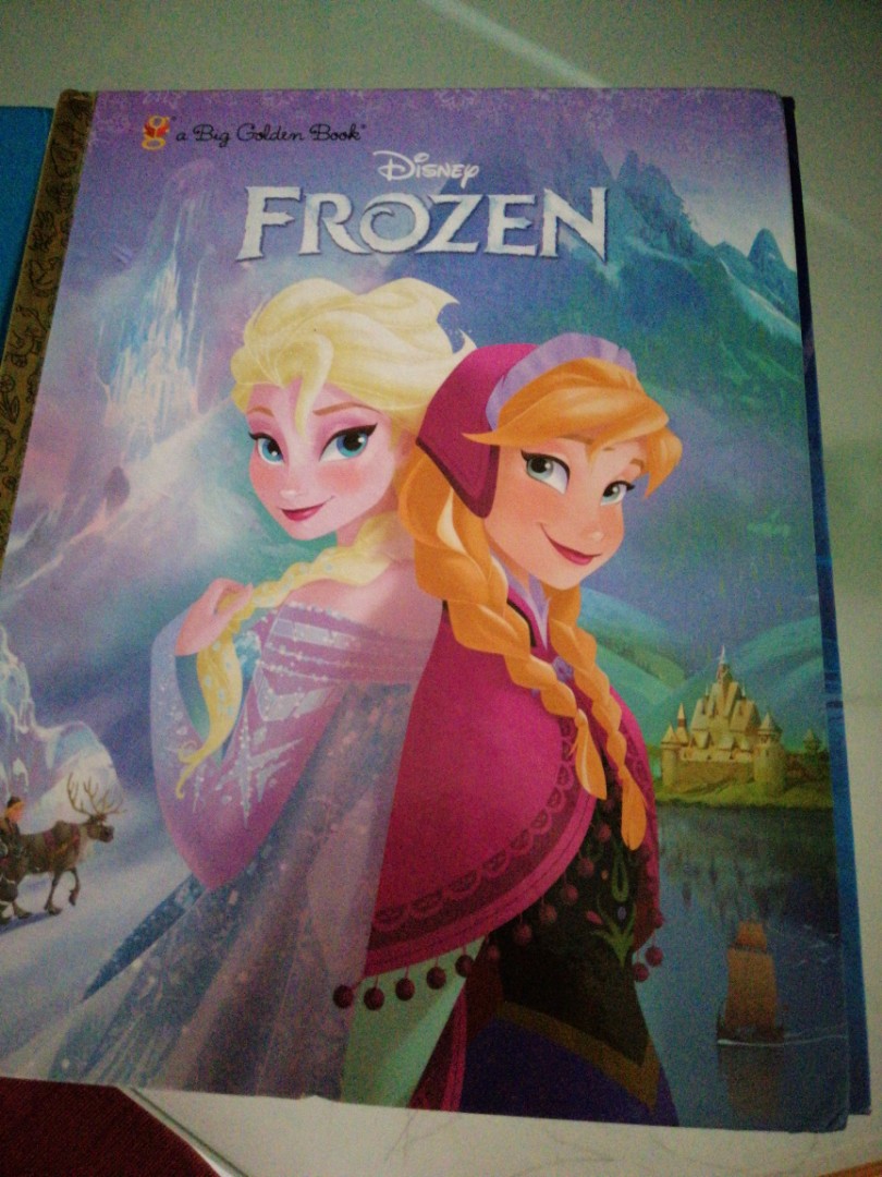Hardcover Disney Frozen storybook big book A4 size, Hobbies & Toys ...
