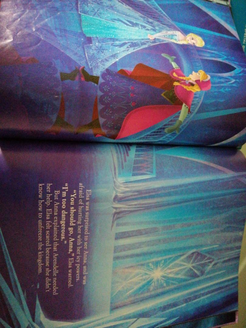 Hardcover Disney Frozen storybook big book A4 size, Hobbies & Toys ...