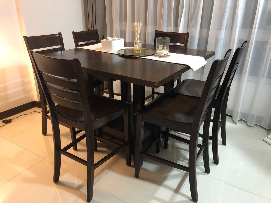 High dining table and High chair, Furniture & Home Living, Furniture ...