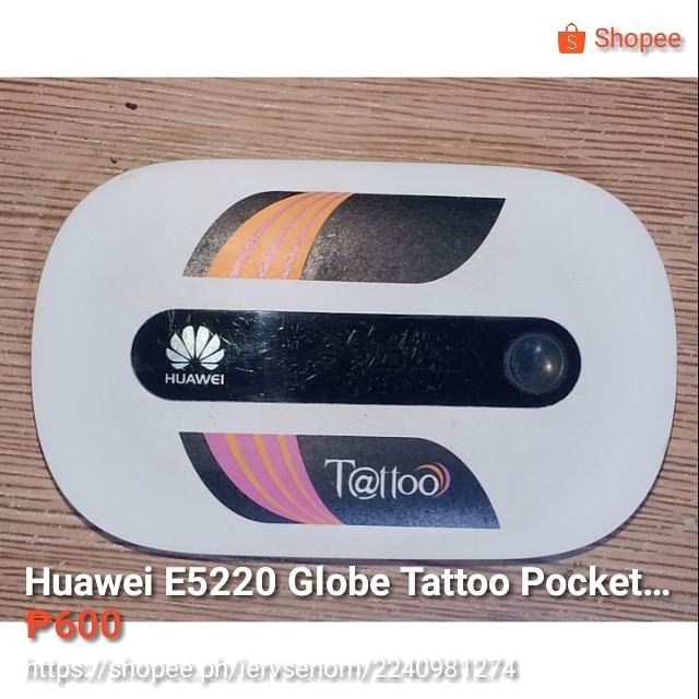 Huawei E5220 Globe Tattoo Pocket Wifi, TV & Home Appliances, TV ...