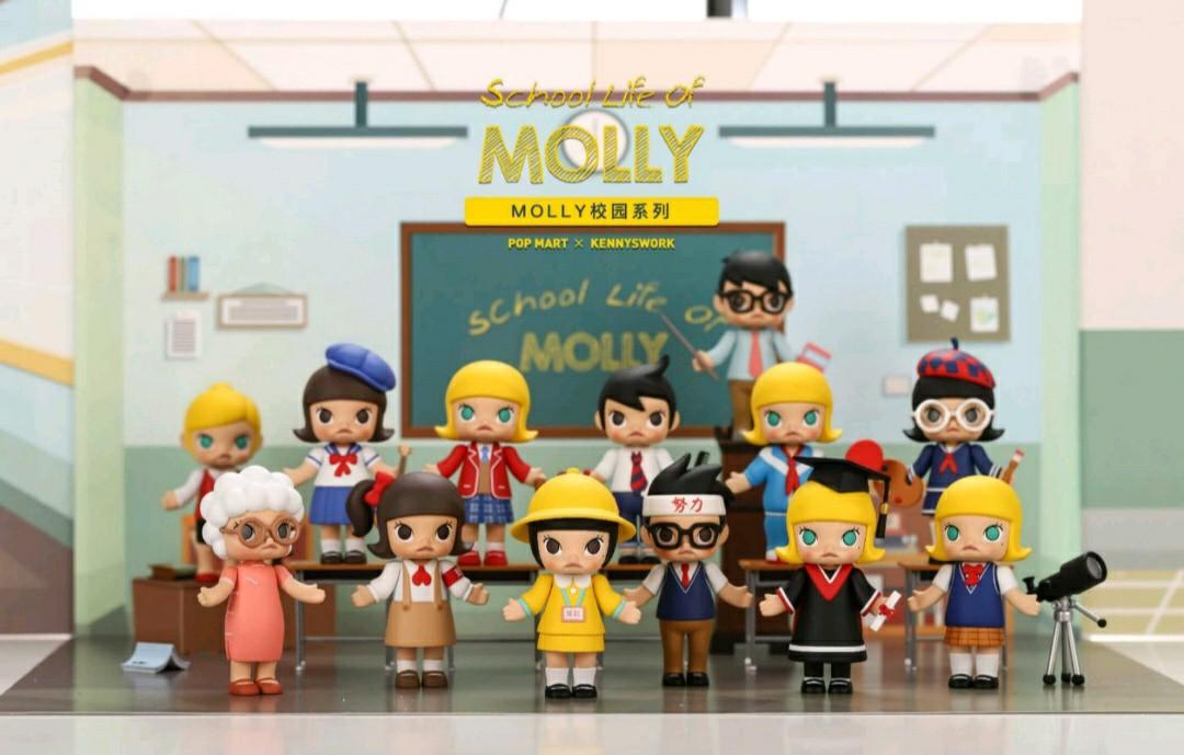 Popmart x Kennyswork School Life of Molly 校園 (校草), 興趣及遊戲, 玩具 & 遊戲類 ...