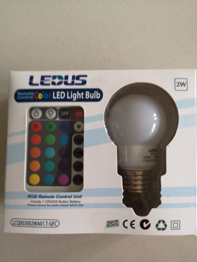 Remote control color Led light bulb, Furniture & Home Living, Lighting ...