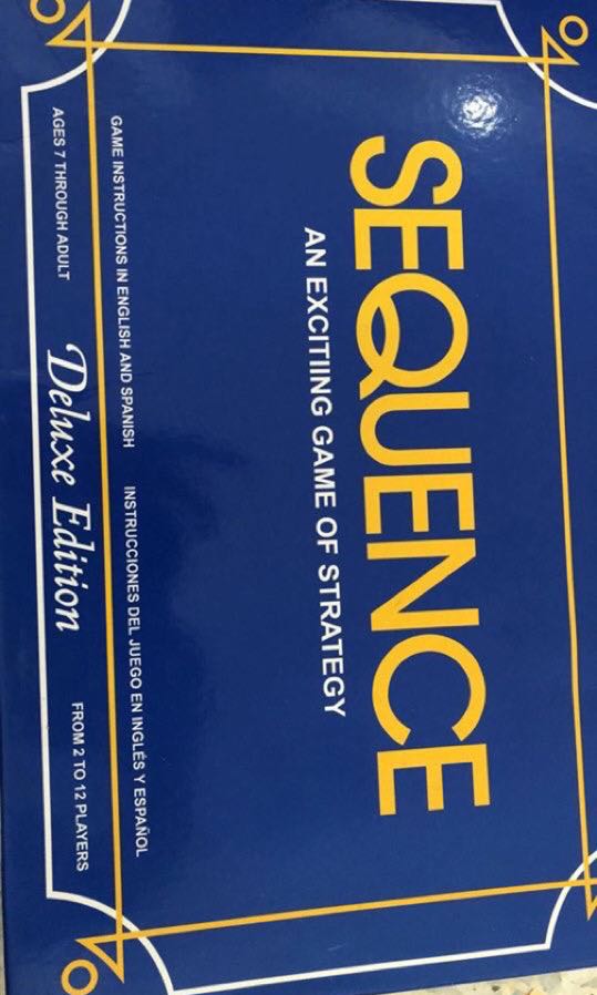 Sequence Board game Deluxe Edition, Toys & Games, Board Games & Cards on Carousell