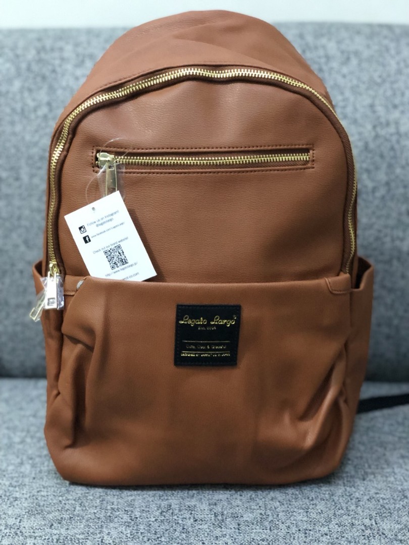 Unisex Legato Largo Leather Backpack, Women's Fashion, Bags & Wallets ...