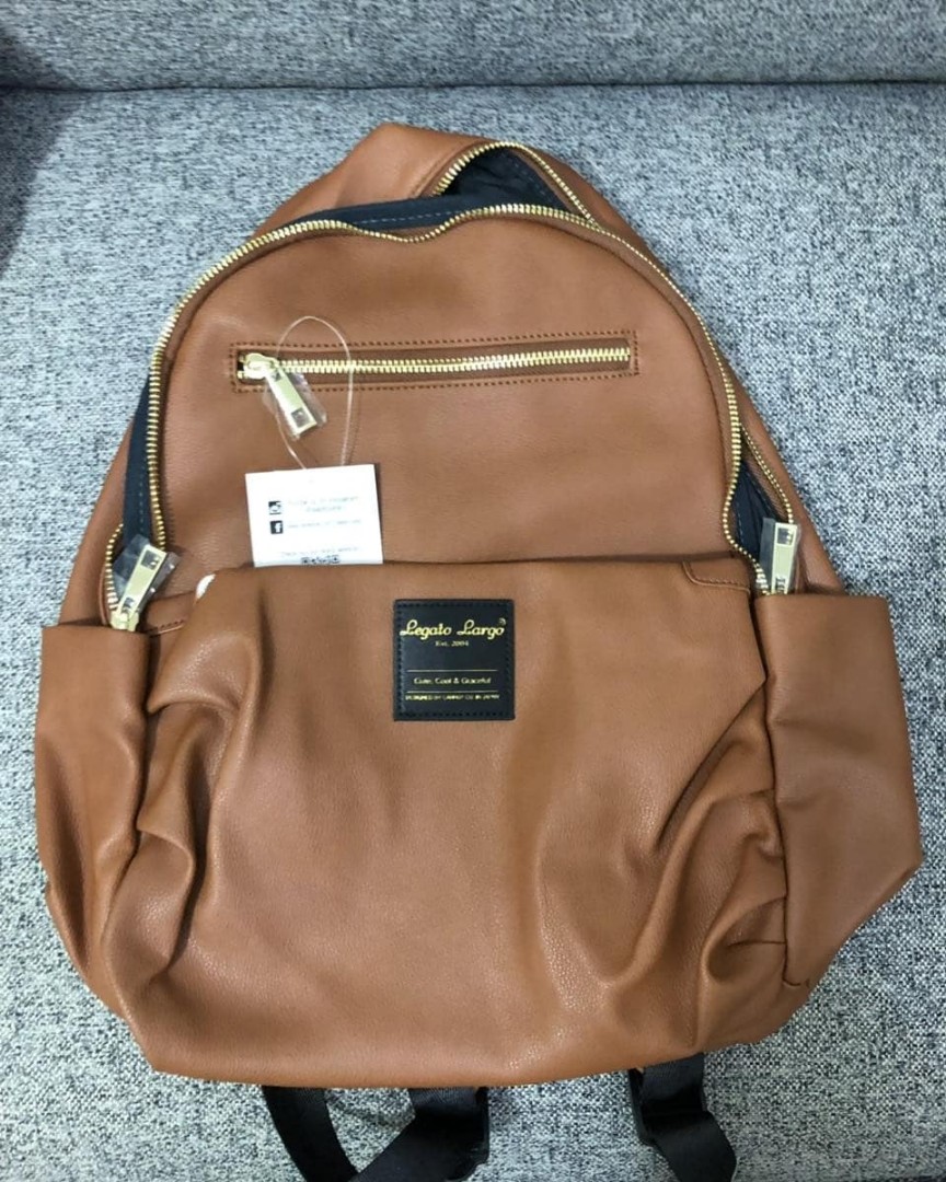 Unisex Legato Largo Leather Backpack, Women's Fashion, Bags & Wallets ...
