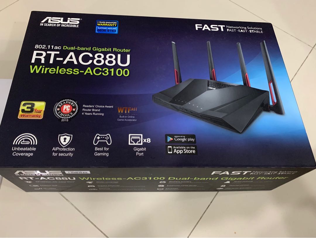 Asus RT-AC88U Router, Computers & Tech, Parts & Accessories, Networking ...
