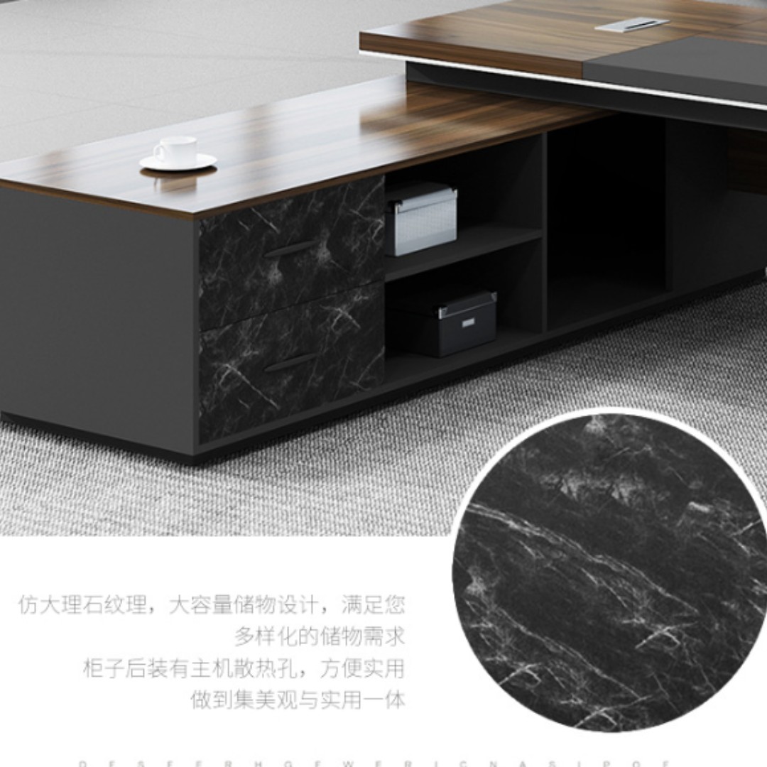 Boss director manager table L Shape office DESK ikea, Furniture & Home ...
