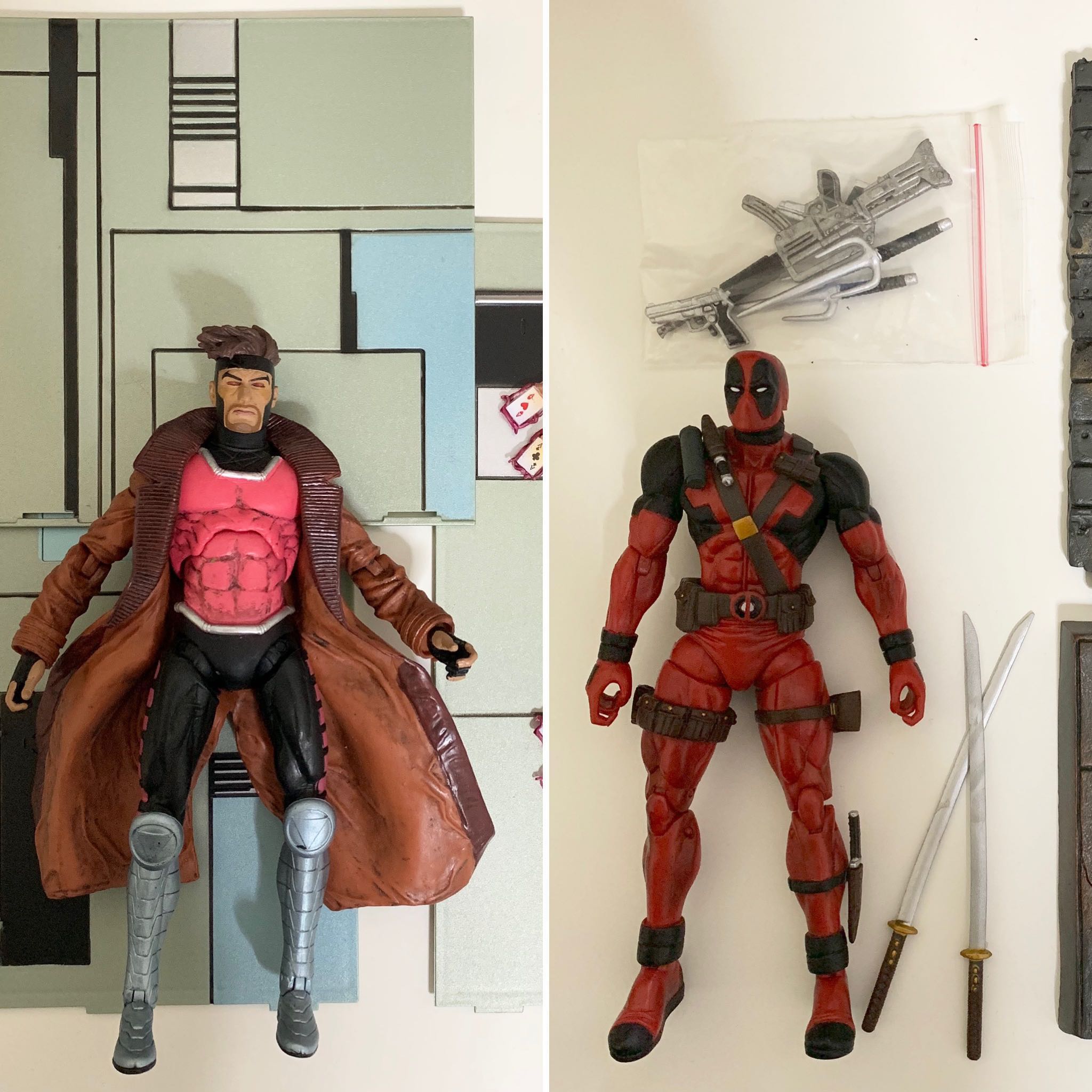 Diamond Select Marvel Gambit and Deadpool, Hobbies & Toys, Toys & Games ...