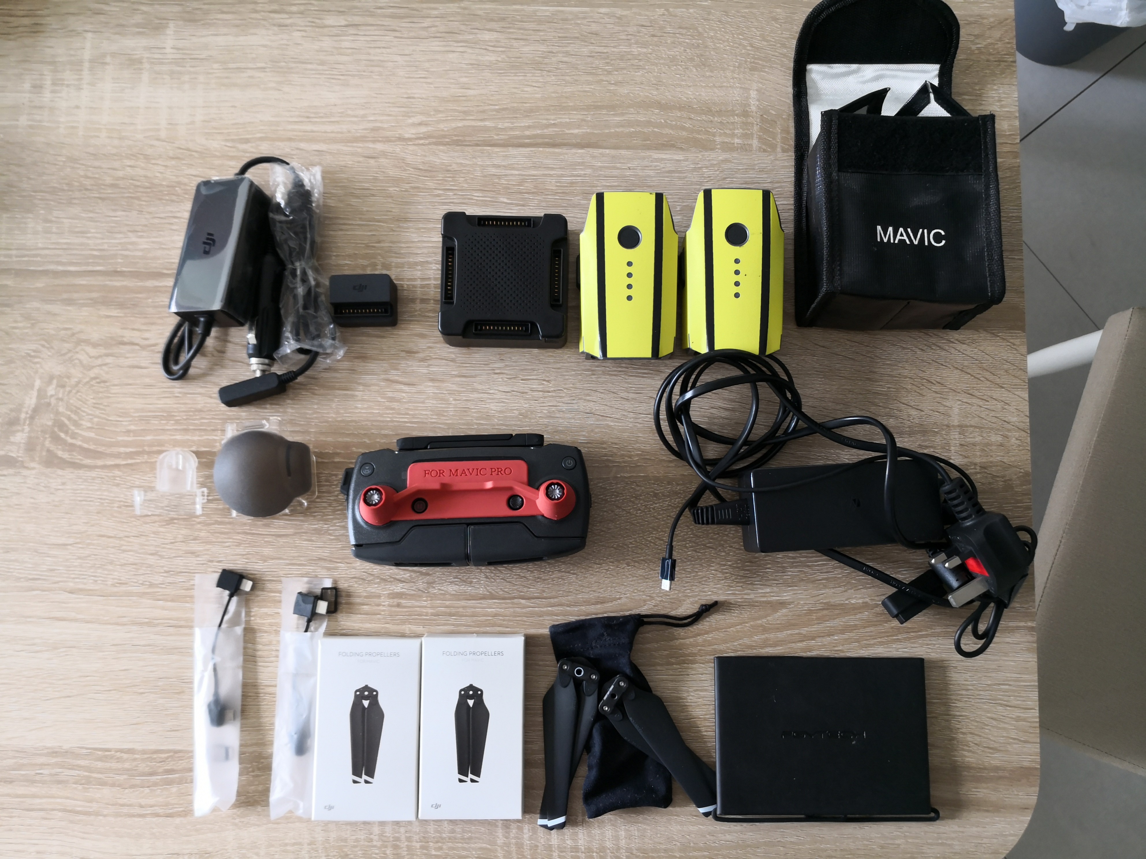 DJI Mavic Pro Batteries, Controller and Accessories, Photography ...