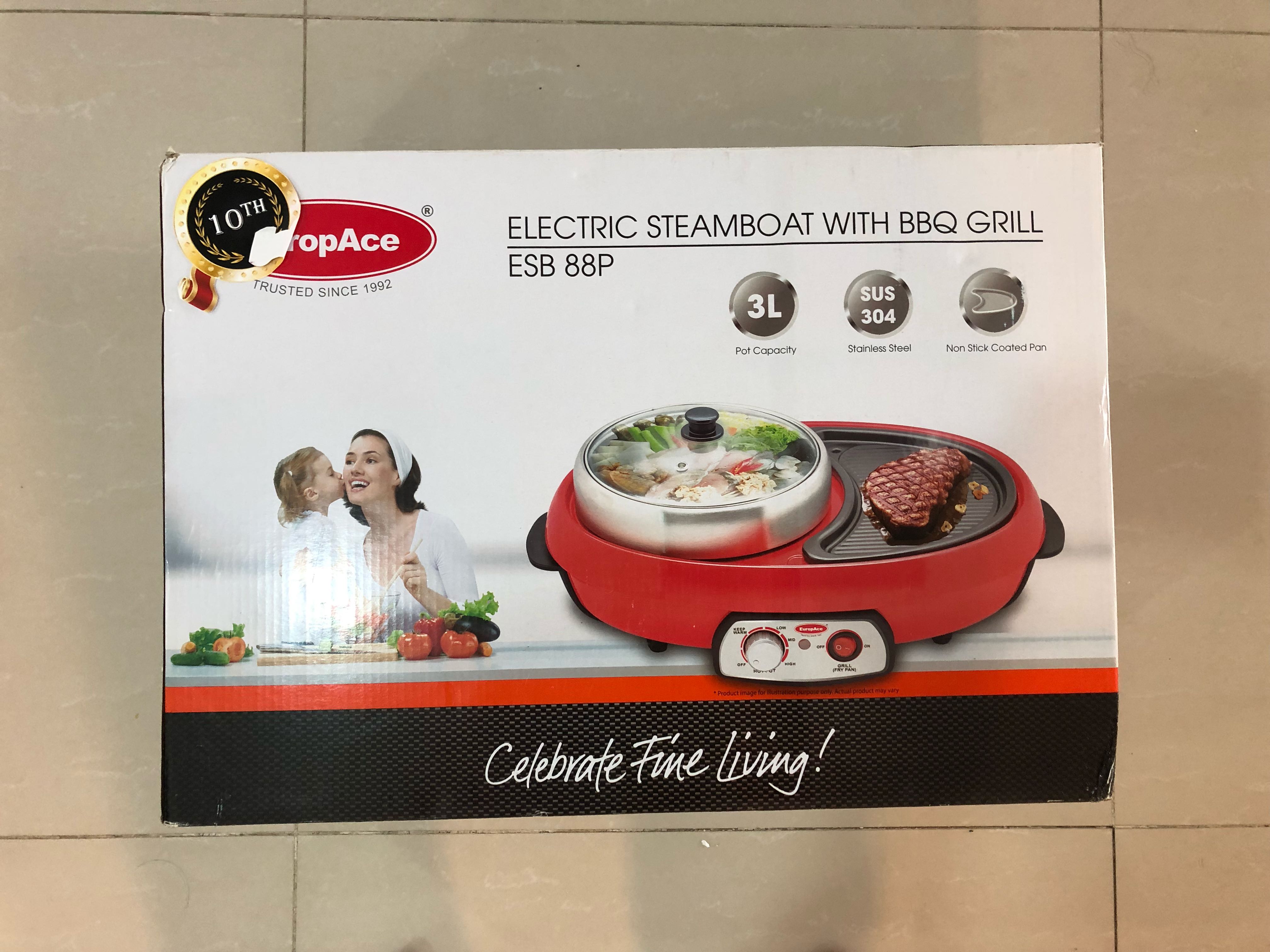 Electric Steamboat with BBQ Grill, TV & Home Appliances, Kitchen ...