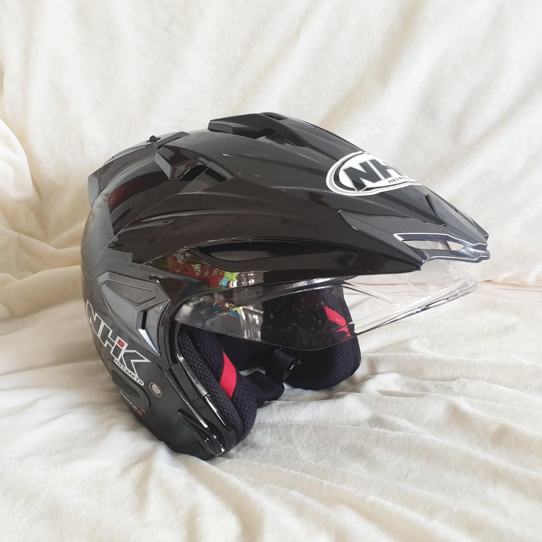 NHK Grey Helmet Size L, Motorcycles, Motorcycle Apparel on Carousell