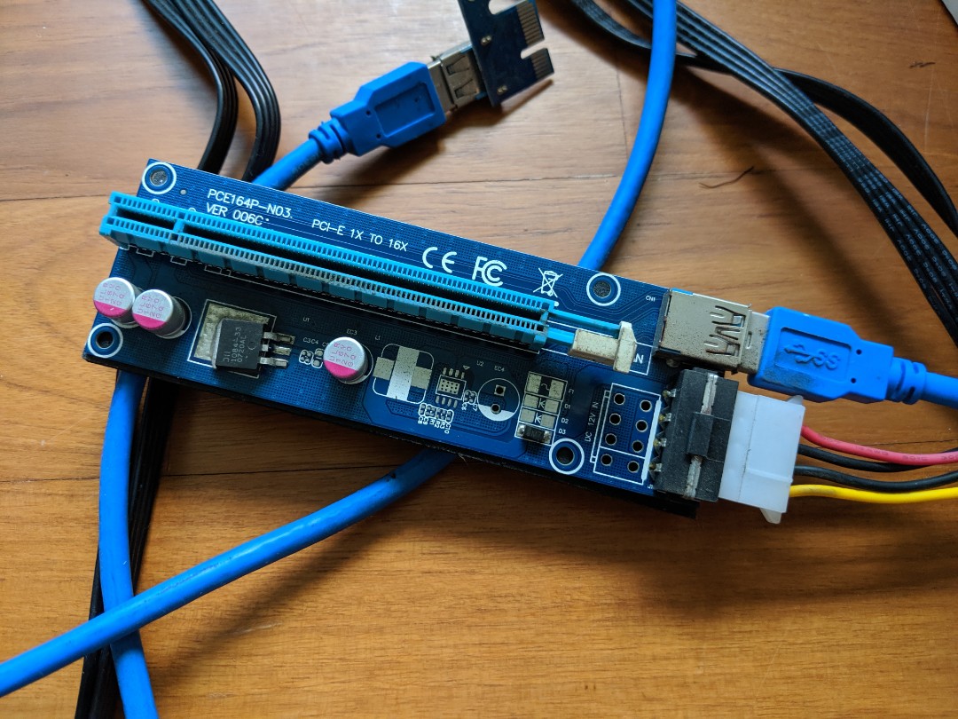 PCI-E Riser x 6, Computers & Tech, Parts & Accessories, Networking on ...