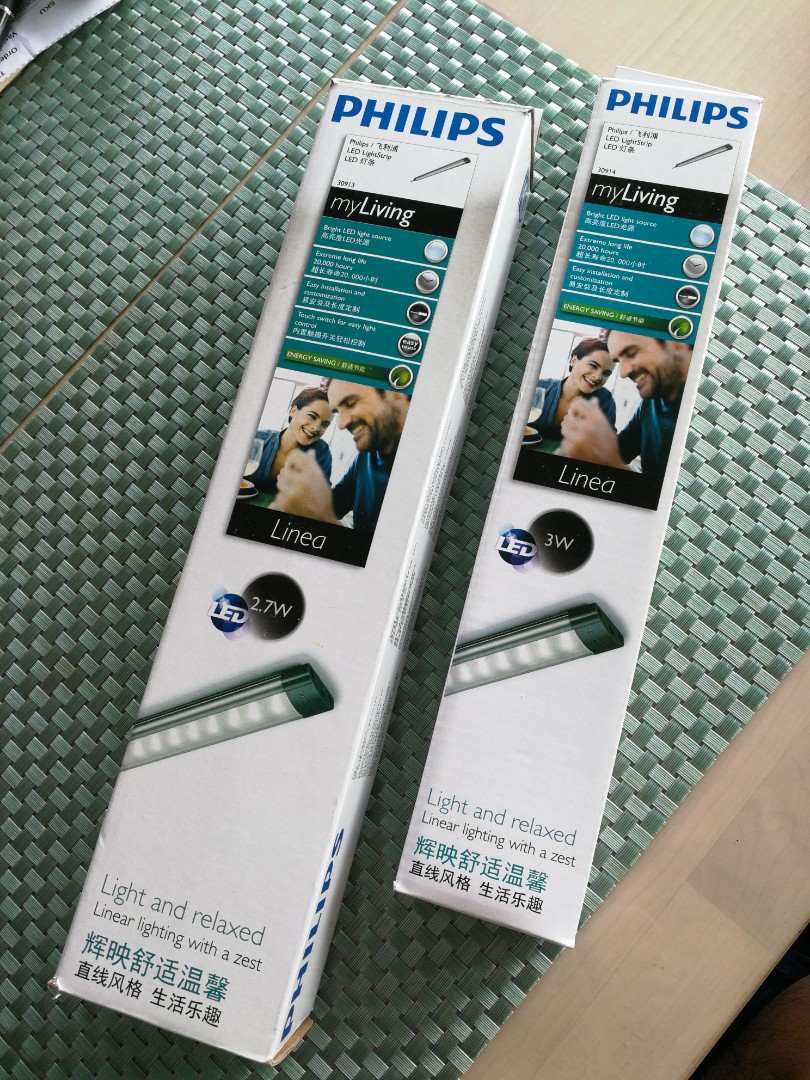 Philips Linea Trunkable touch-sensor LED strip, Furniture & Home Living ...