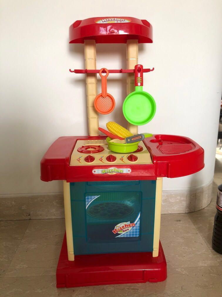 Portable toy kitchen set, Hobbies & Toys, Toys & Games on Carousell