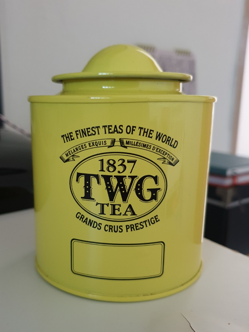 TWG Tea empty tin in yellow, Everything Else on Carousell