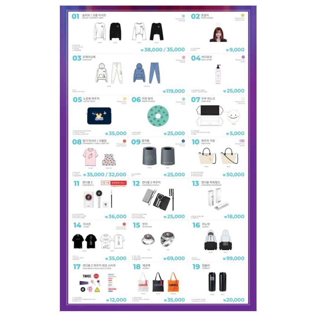 TWICE World Tour 2019 TWICELIGHTS In Seoul Official Merchandise Goods ...