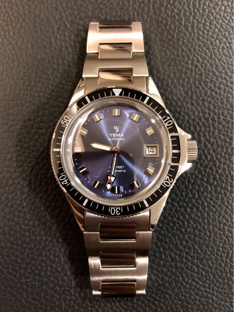 Yema Superman Heritage Blue, Luxury, Watches on Carousell