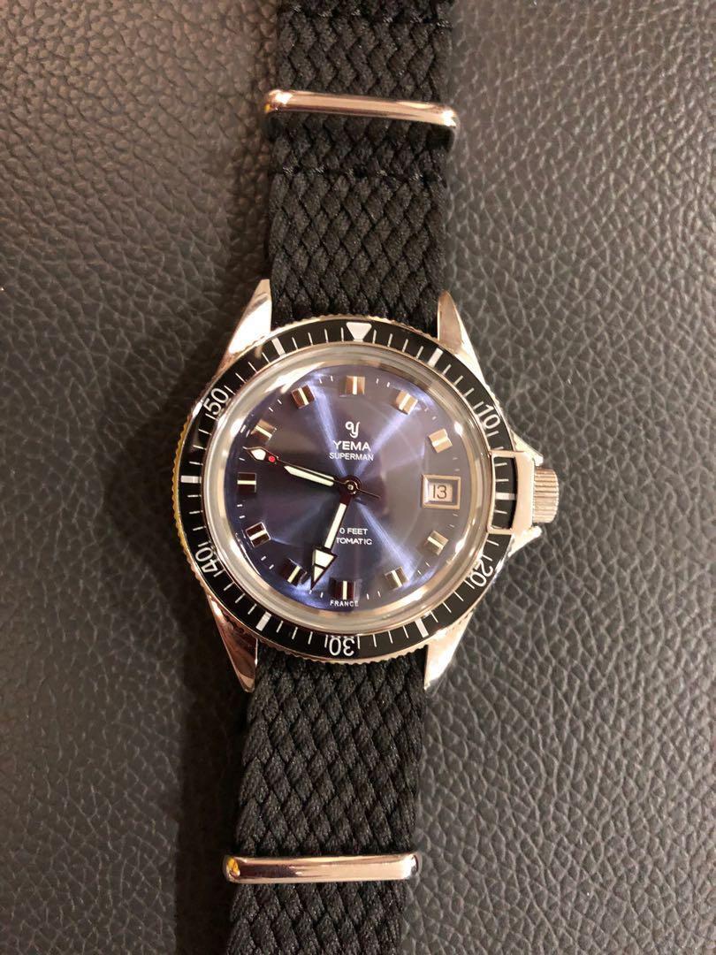 Yema Superman Heritage Blue, Luxury, Watches on Carousell