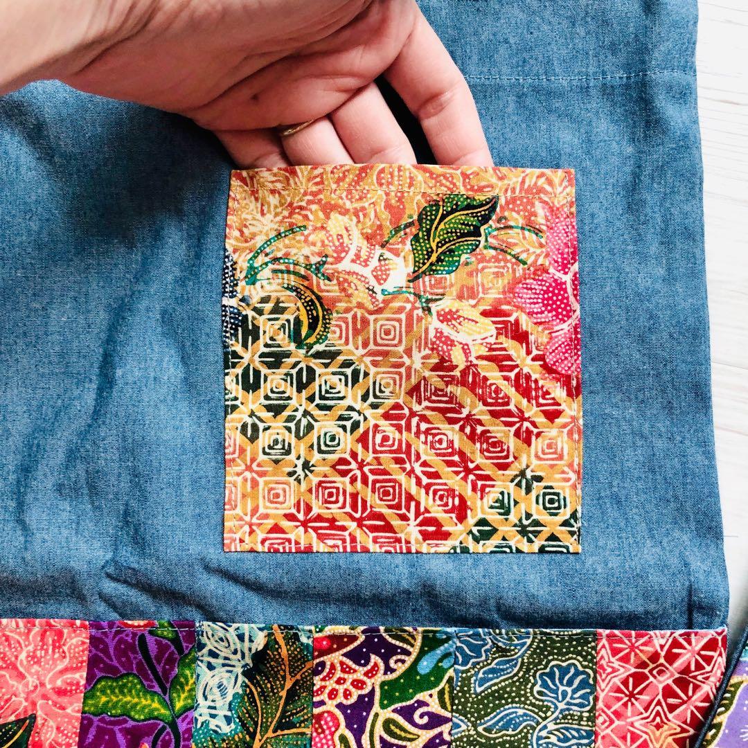Batik Patchwork Tote Bag Handmade in Singapore, Women's Fashion, Bags ...