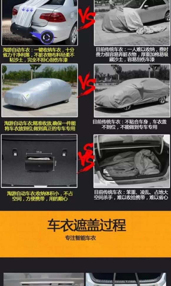 Automatic clothing car cover sun protection rainproof heat insulation ...