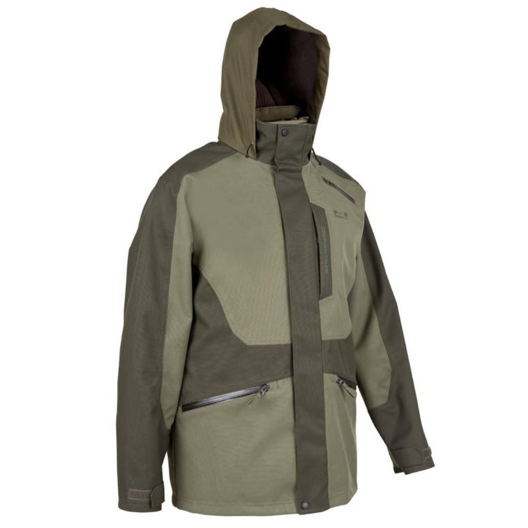 Decathlon Solognac Waterproof Khaki Jacket, Men's Fashion, Coats ...
