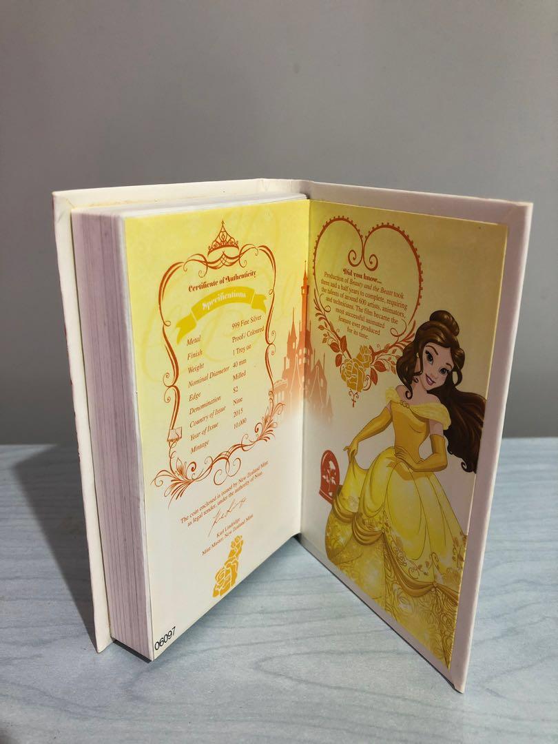 Disney Princess Belle 1 oz Silver Coin NZ Mint Limited Edition, Hobbies ...