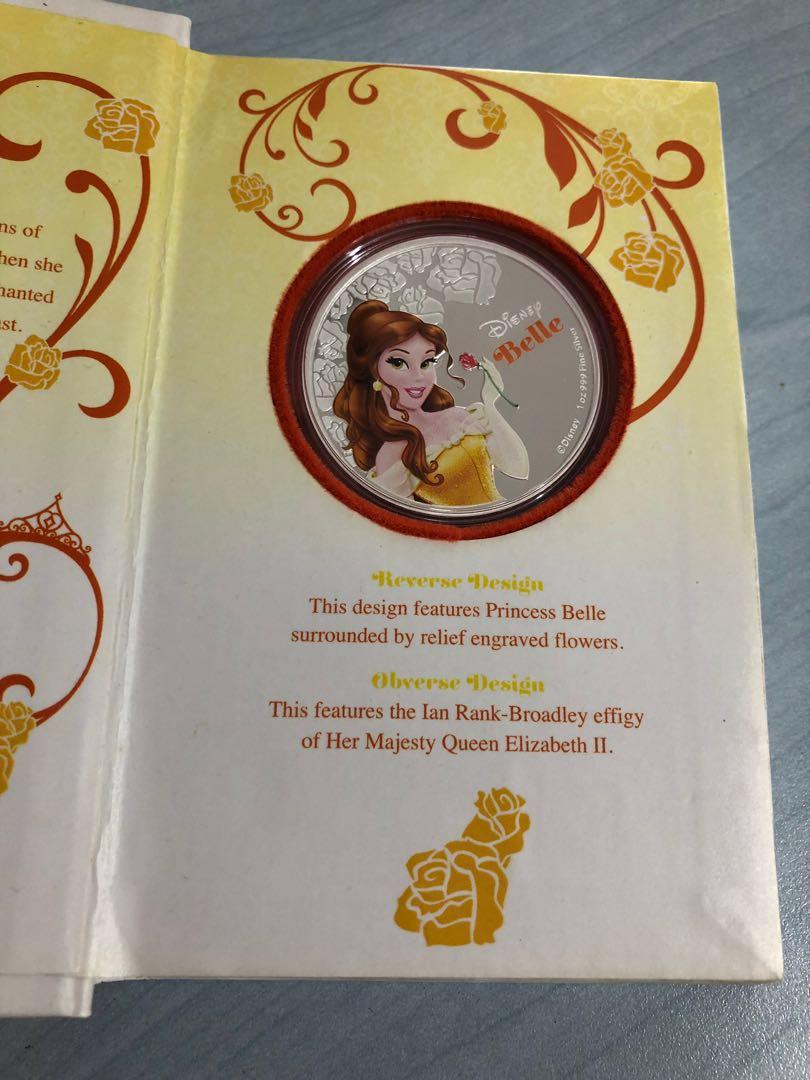 Disney Princess Belle 1 oz Silver Coin NZ Mint Limited Edition, Hobbies ...
