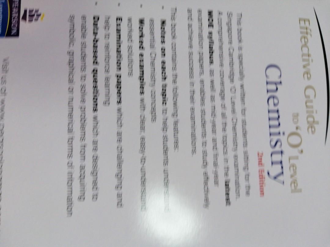 Effective Guide to 'O' Level Chemistry, Hobbies & Toys, Books ...